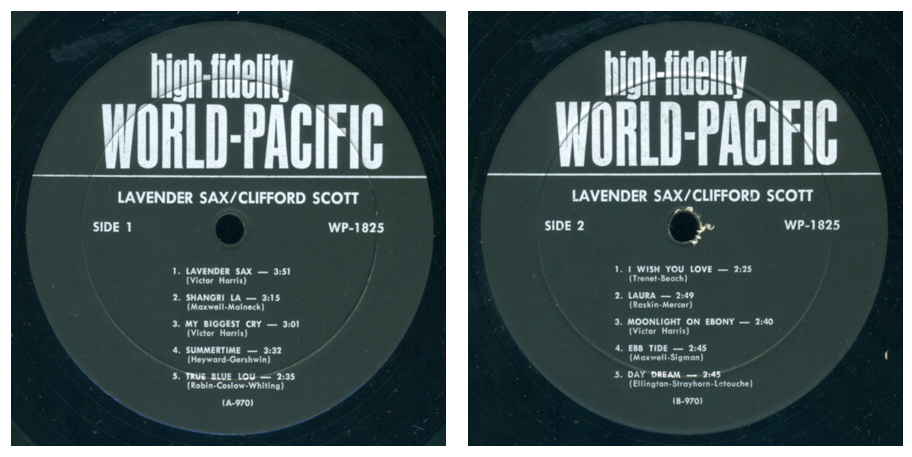 PACIFIC JAZZ / WORLD PACIFIC LABELOGRAPHY